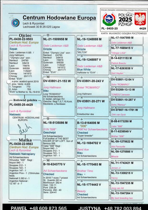 PL-0455-25-4429 - Centrum Hodowlane Europa